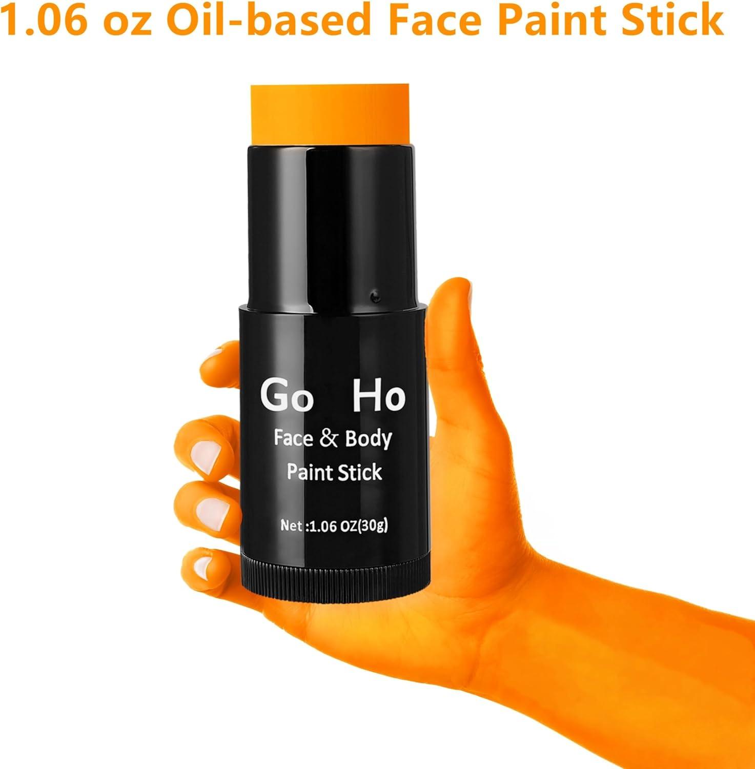 Go Ho Cream-Blendable Orange Face Paint Stick (1.06 Oz) - Halloween ...
