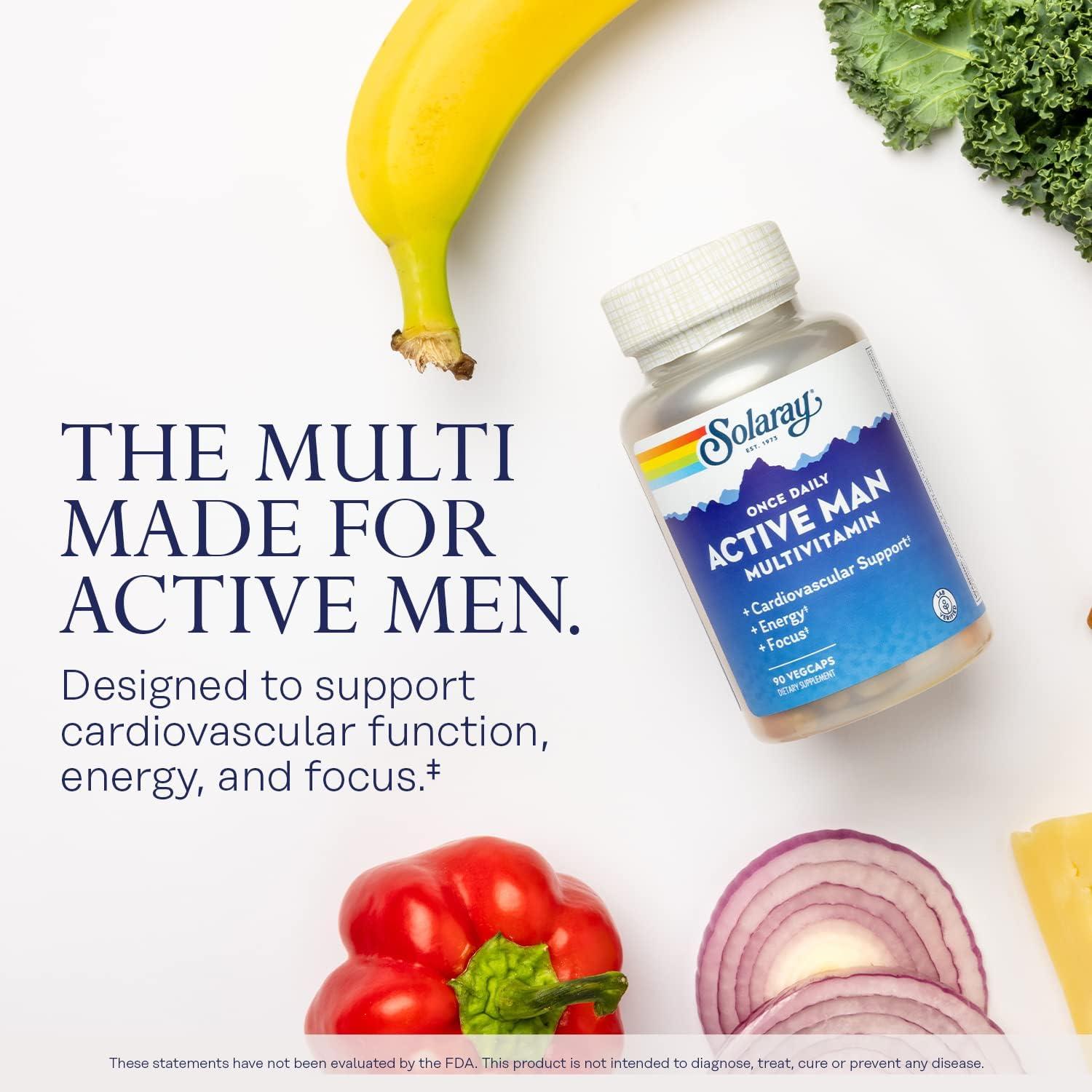 SOLARAY Once Daily Active Man Multivitamin - Cardiovascular Support ...