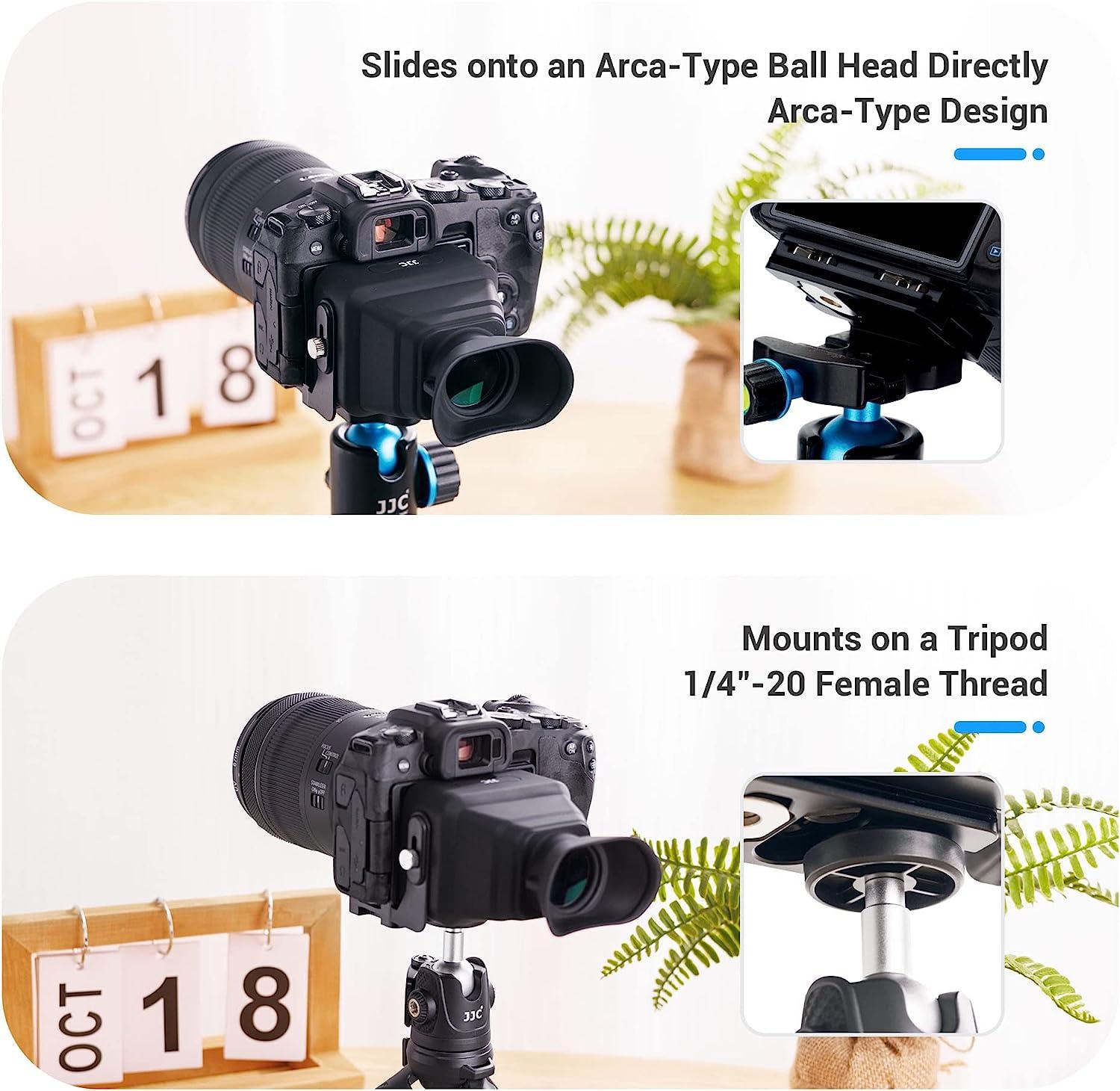 JJC Collapsible Camera LCD Viewfinder 3X Magnifier Sunshade Hood with ...