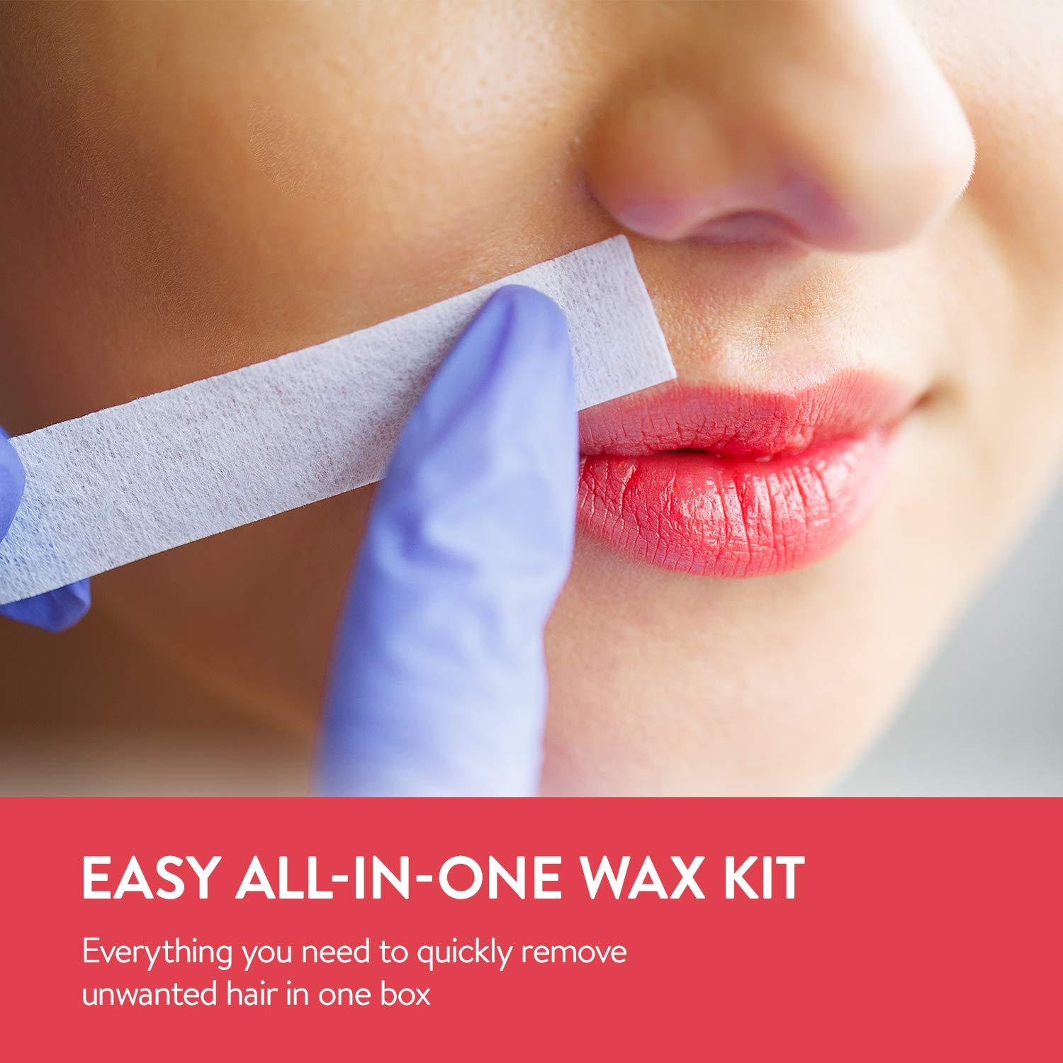 Gleebee Facial Wax Strips - Hair Removal for Upper Lip, Cheek, Chin ...