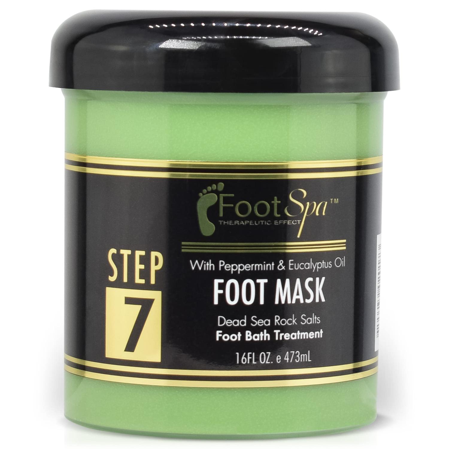 Hydrating Foot Spa Cream Mask 16 Oz with Peppermint & Eucalyptus Oil ...