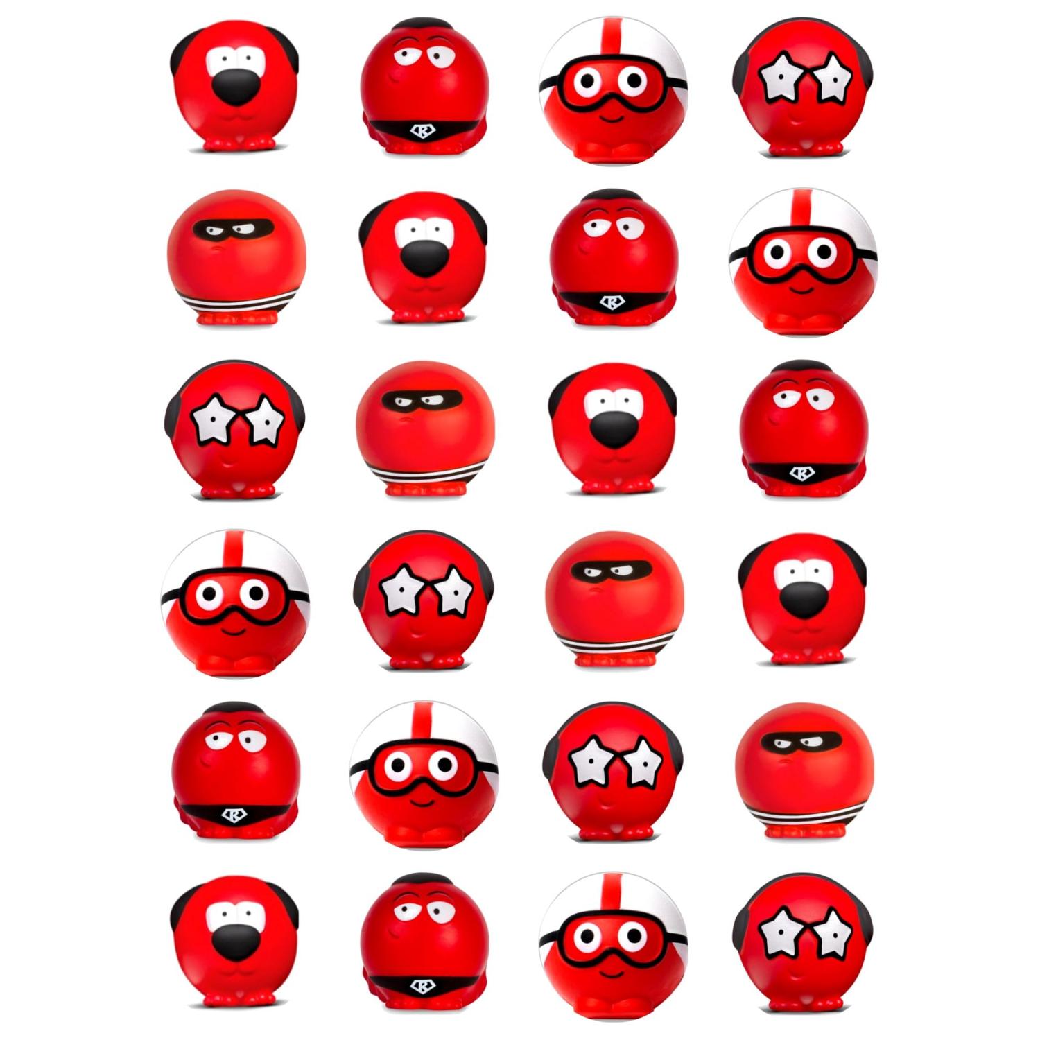24 x Red Nose FACES Party Pack Edible Wafer or Icing Cupcake Toppers ...
