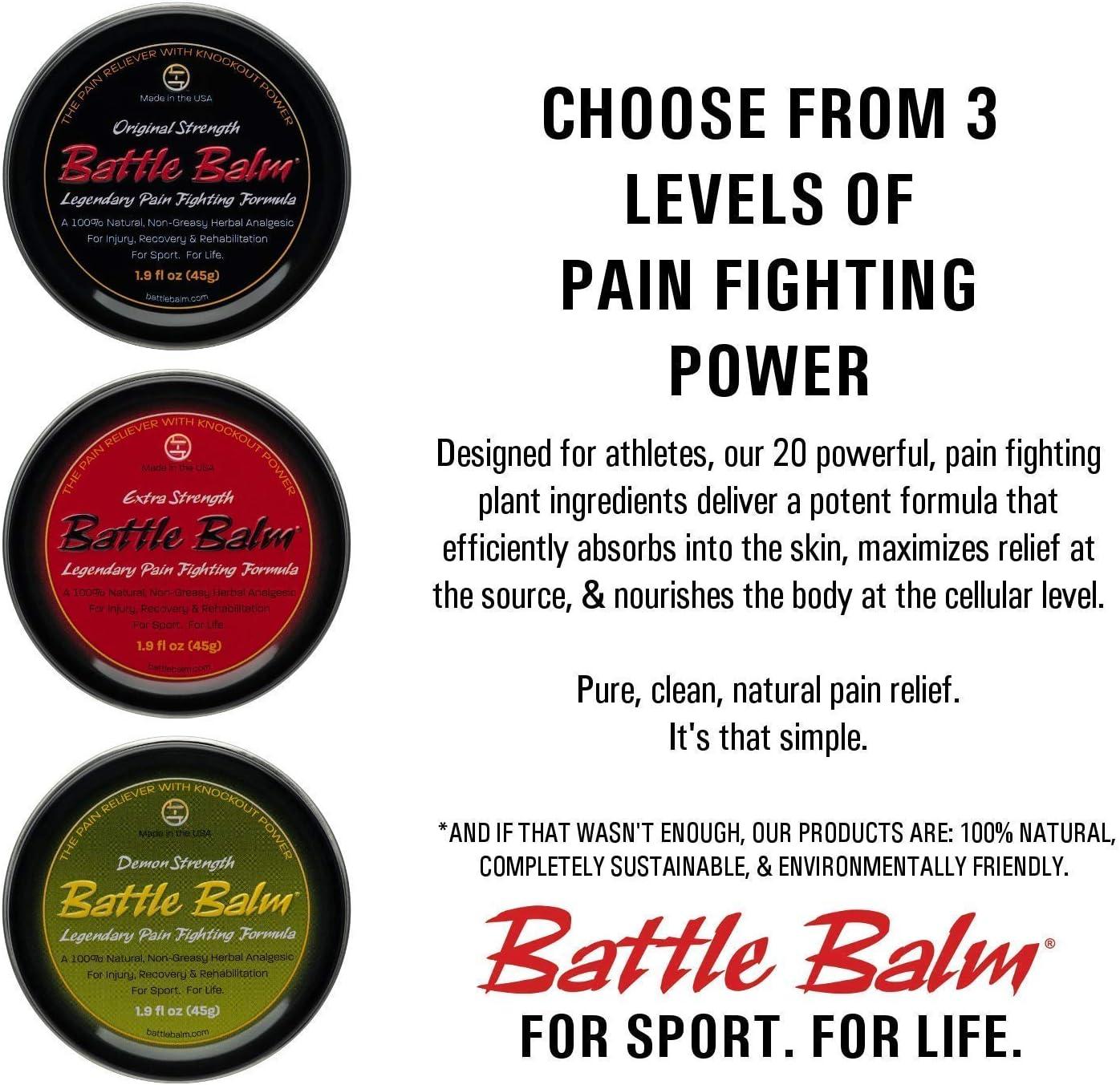 Battle Balm Extra Strength Pain Relief Cream (1.9oz) - Organic Topical ...