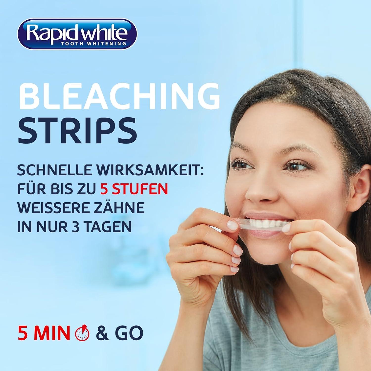 Rapid White Tooth Whitening Strips Set | Express Bleaching for a Bright ...