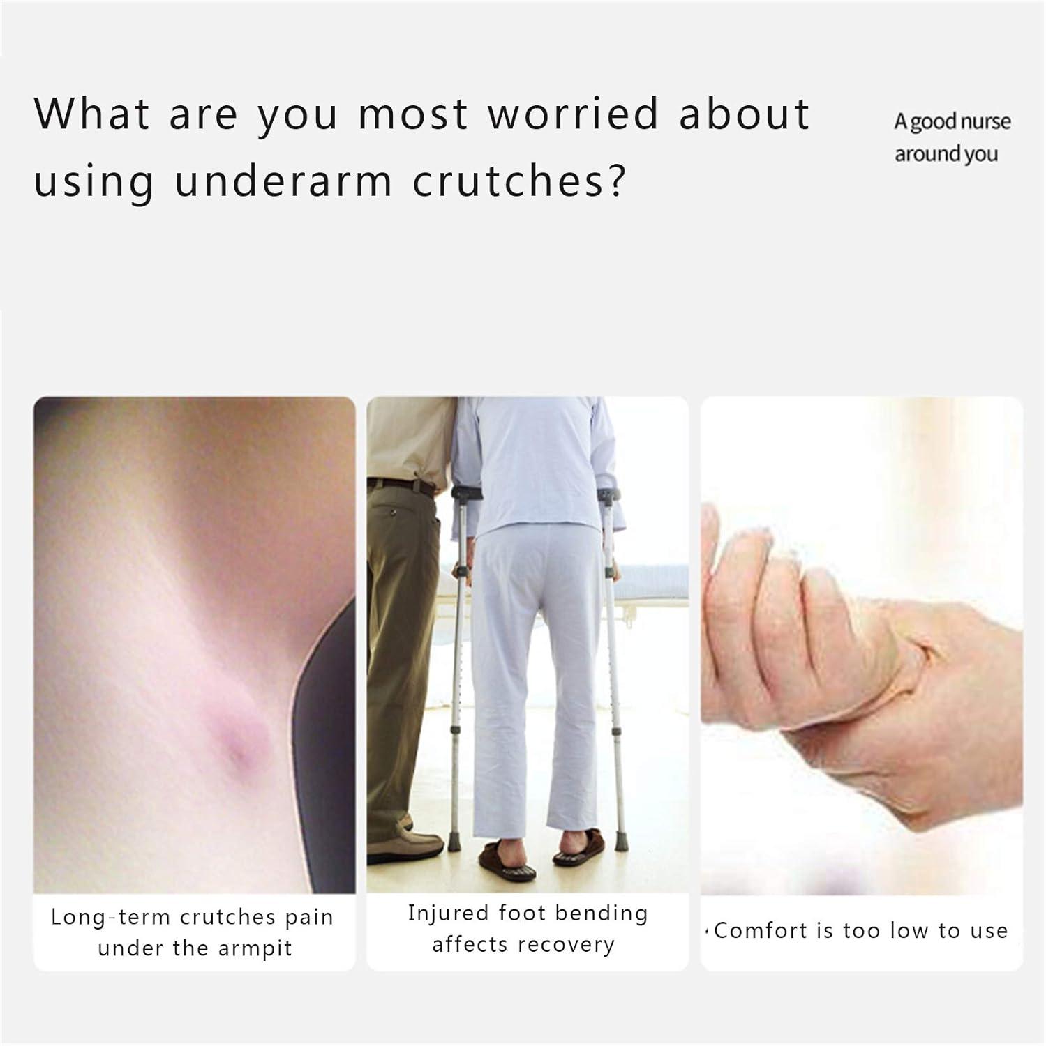 Adjustable Folding Crutches Holder Set for Walking Arm Crutches ...