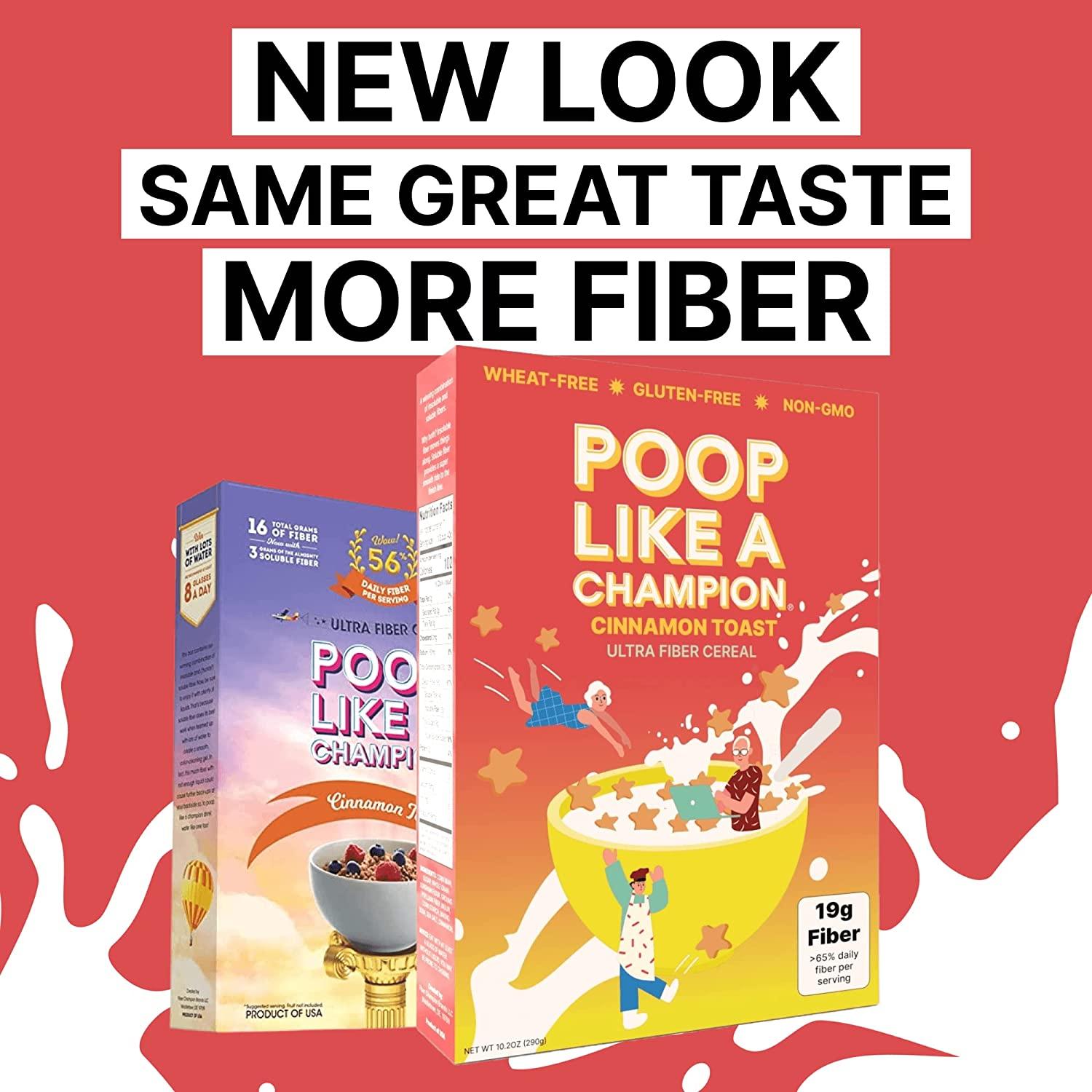 Poop Like A Champion Cinnamon Toast High Fiber Cereal - Keto Friendly ...