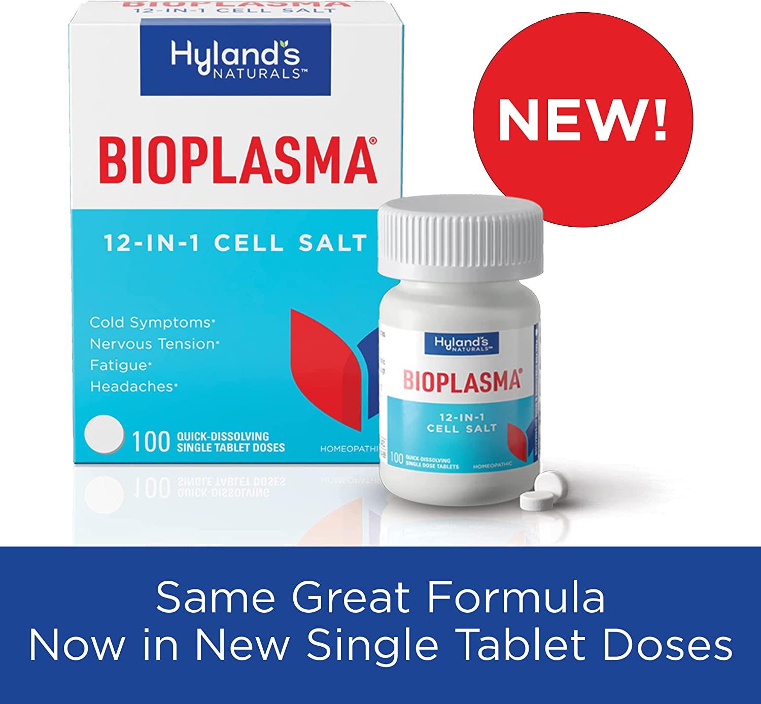 Hyland's Naturals Bioplasma Cell Salts Tablets | 100 Count Homeopathic ...