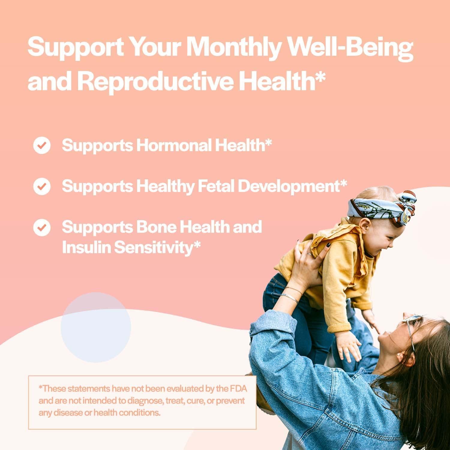 Myo-Inositol & D-Chiro Inositol Capsules with MTHF Folate & Vitamin D ...