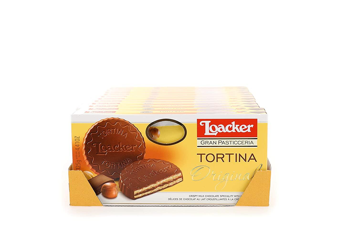 Loacker Tortina Premium Chocolate Coated Wafer 125g/4.41 oz - Single ...