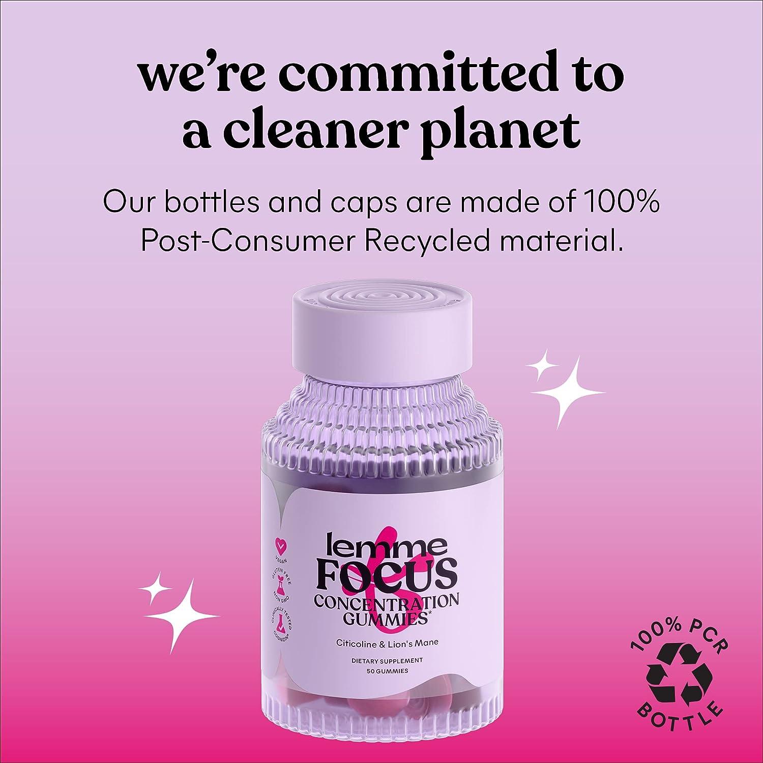 Lemme Focus Gummies with Cognizin Citicoline, Lion's Mane, Vitamin B12 ...