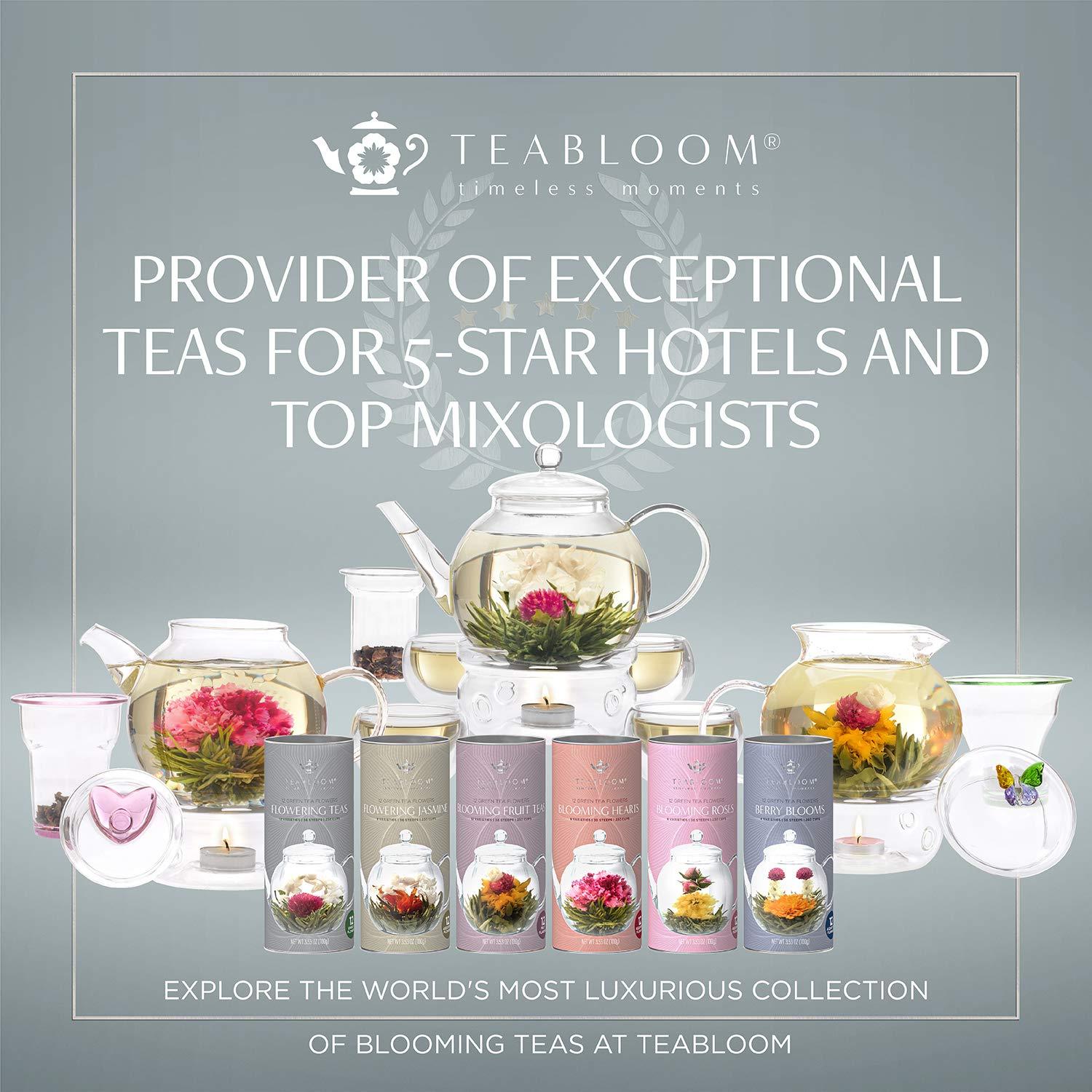Teabloom Flowering Tea - 12 Unique Varieties of Fresh Blooming Tea ...