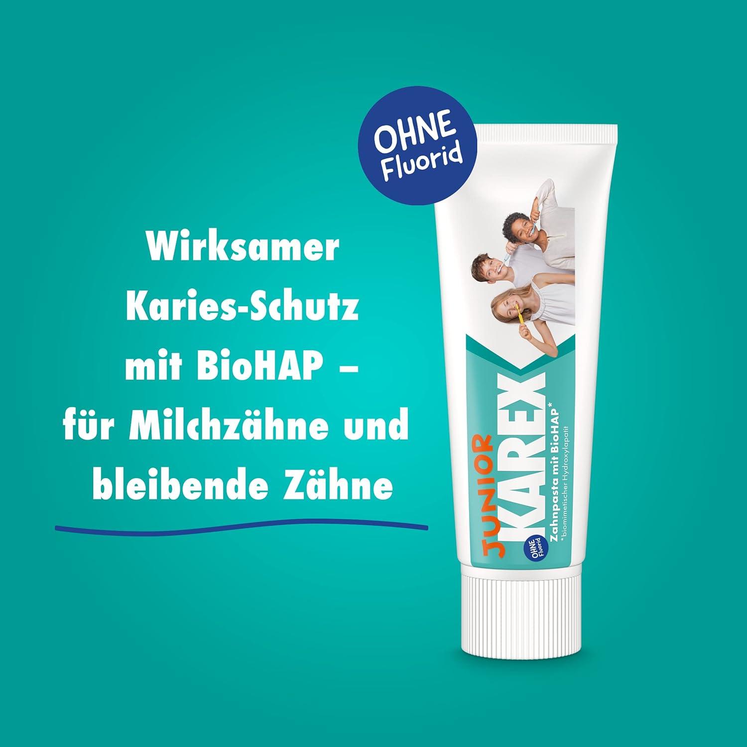 Buy Junior Karex Toothpaste Gel 2-Pack (65 ml) - Caries Protection for ...