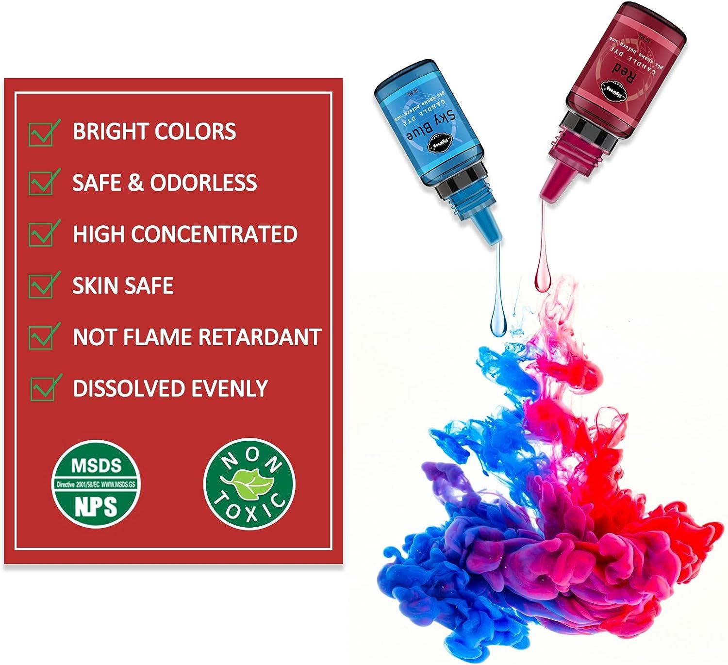 Candle Dye - 24 Colors Liquid Candle Making Dye for DIY Candle Making ...