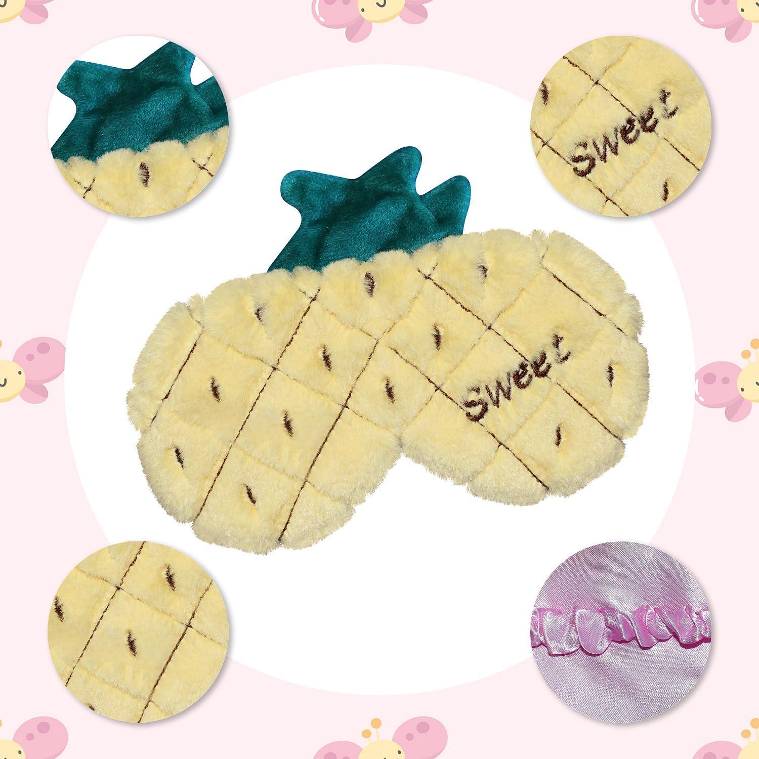 Pineapple Eye Mask for Kids | Ulife Mall Plush Sleep Mask - Soft Funny ...