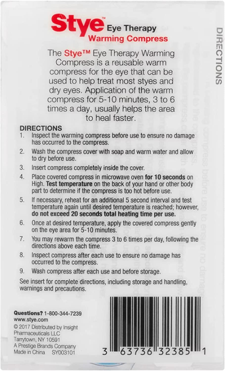 Stye Eye Therapy Reusable Warming Compress - Relief for Styes and Dry ...