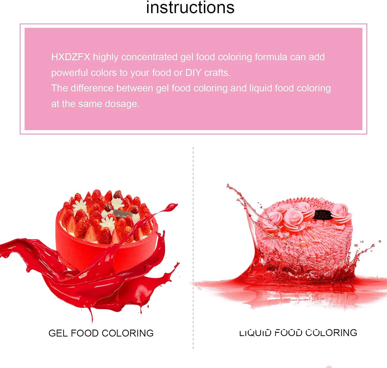 12 Colours 11g Food Colouring Gel Set for Baking and Decorating - Ideal ...