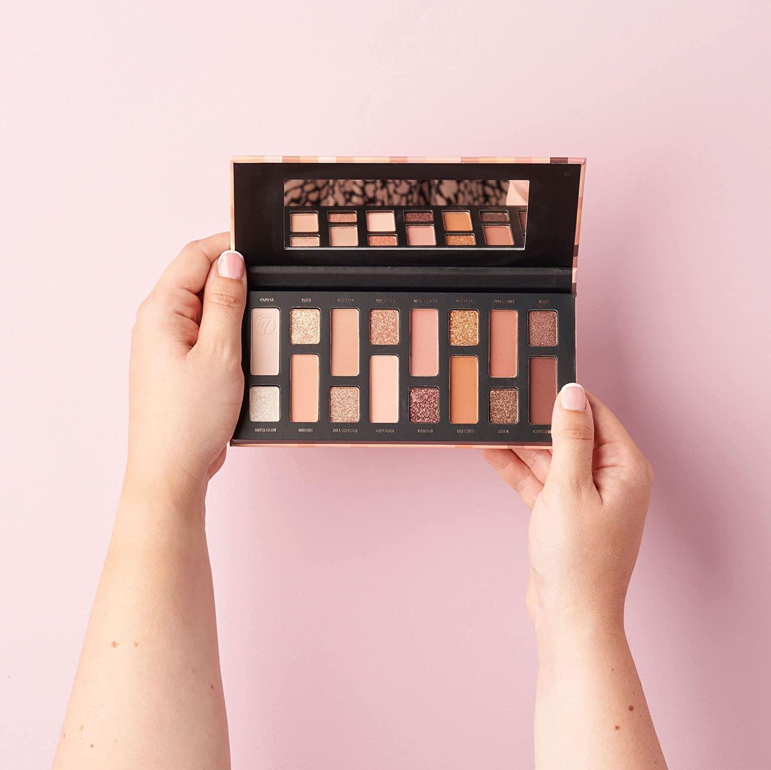 W7 Nudification Pressed Pigment Palette - 16 Nude Colors for Flawless ...