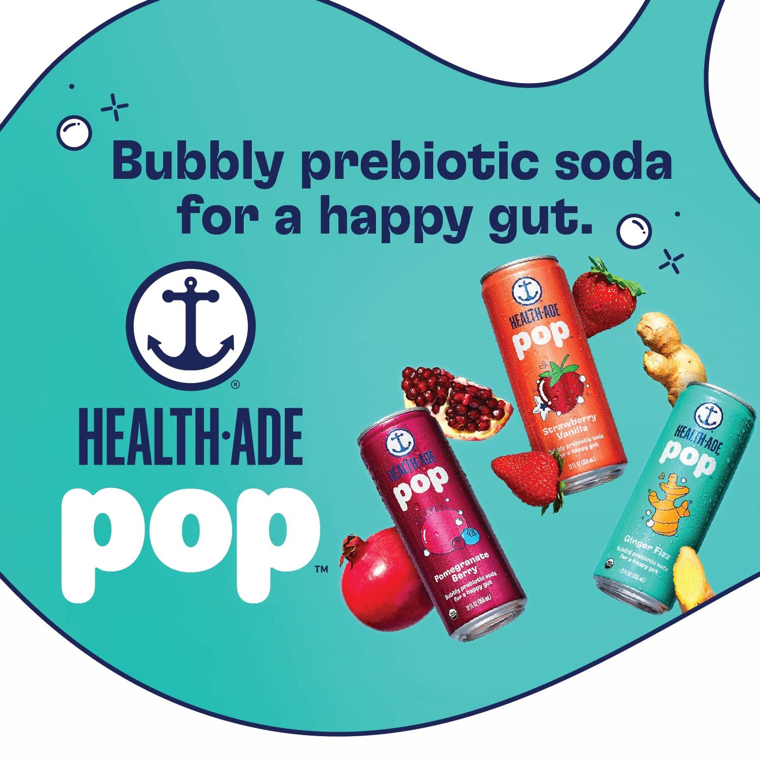 Health-Ade Pop Soda: Prebiotic Seltzer Water with Real Fruit Juice ...