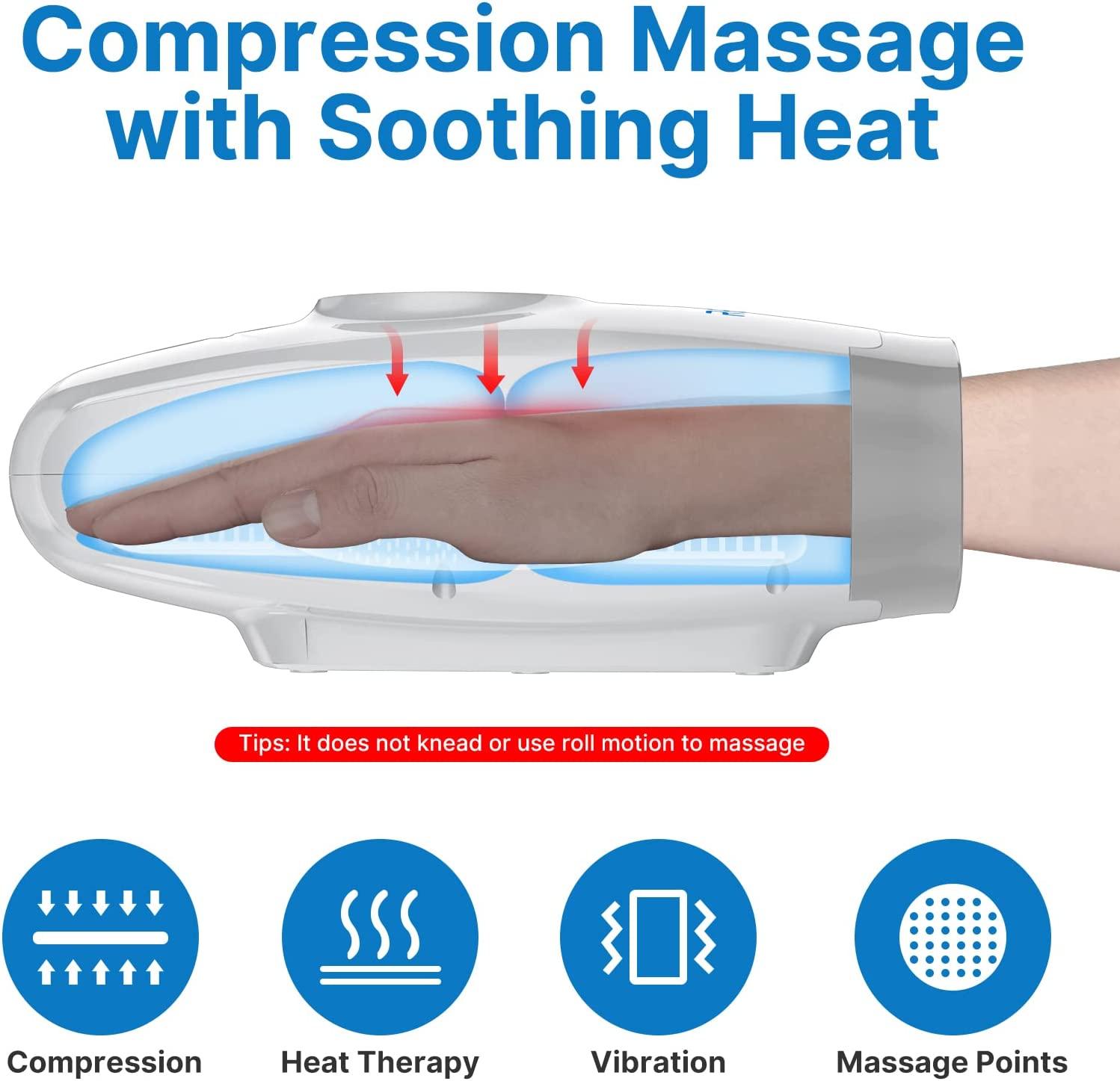 RENPHO Electric Hand Massager for Arthritis and Carpal Tunnel Relief ...