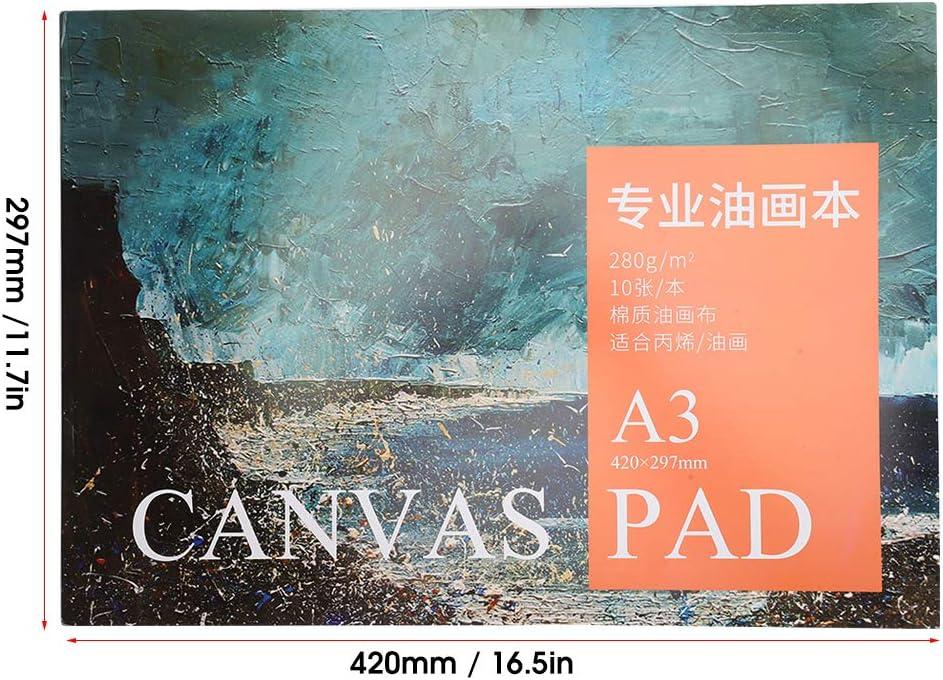 Beginner-Friendly A3 Oil Painting Paper Pad Book - Cotton Canvas Pad ...