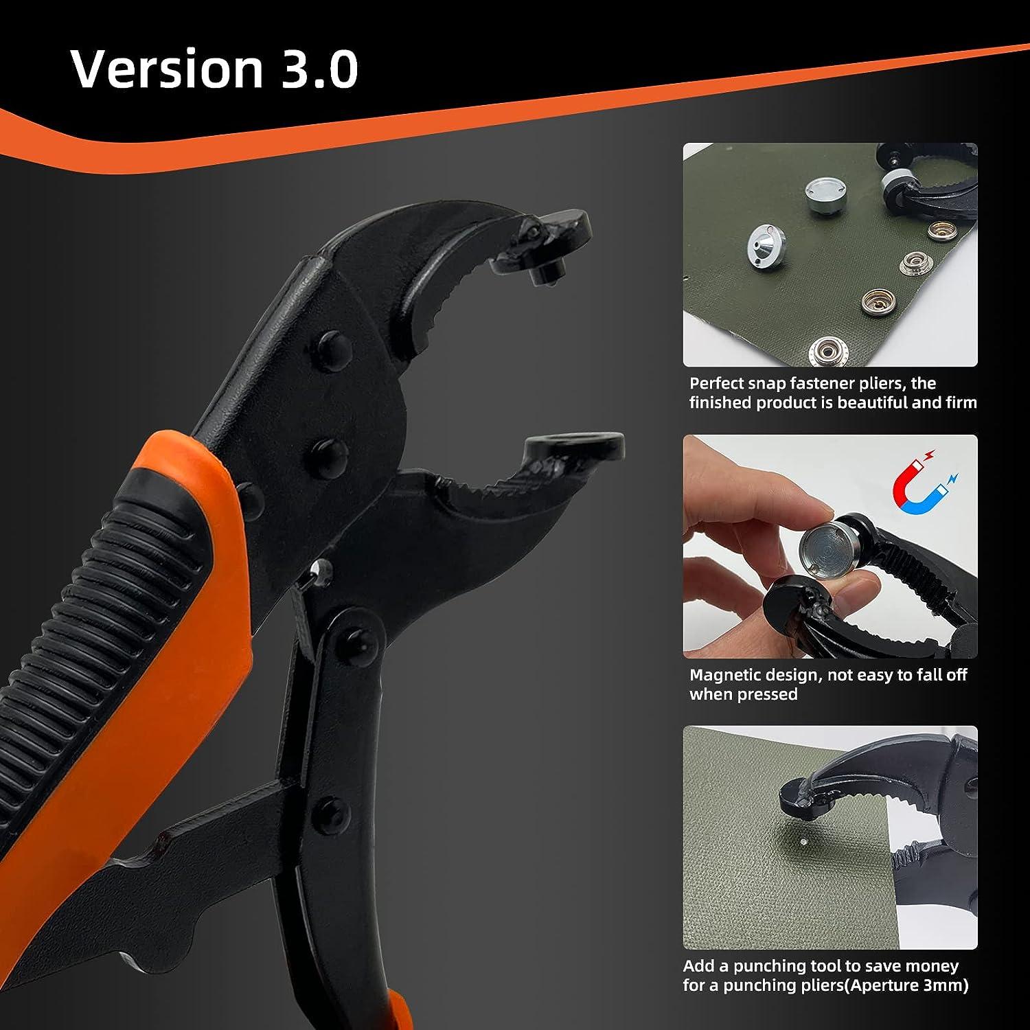 Heavy Duty Snap Fastener Tool Adjustable Snap Setter Tool Includes 20 ...