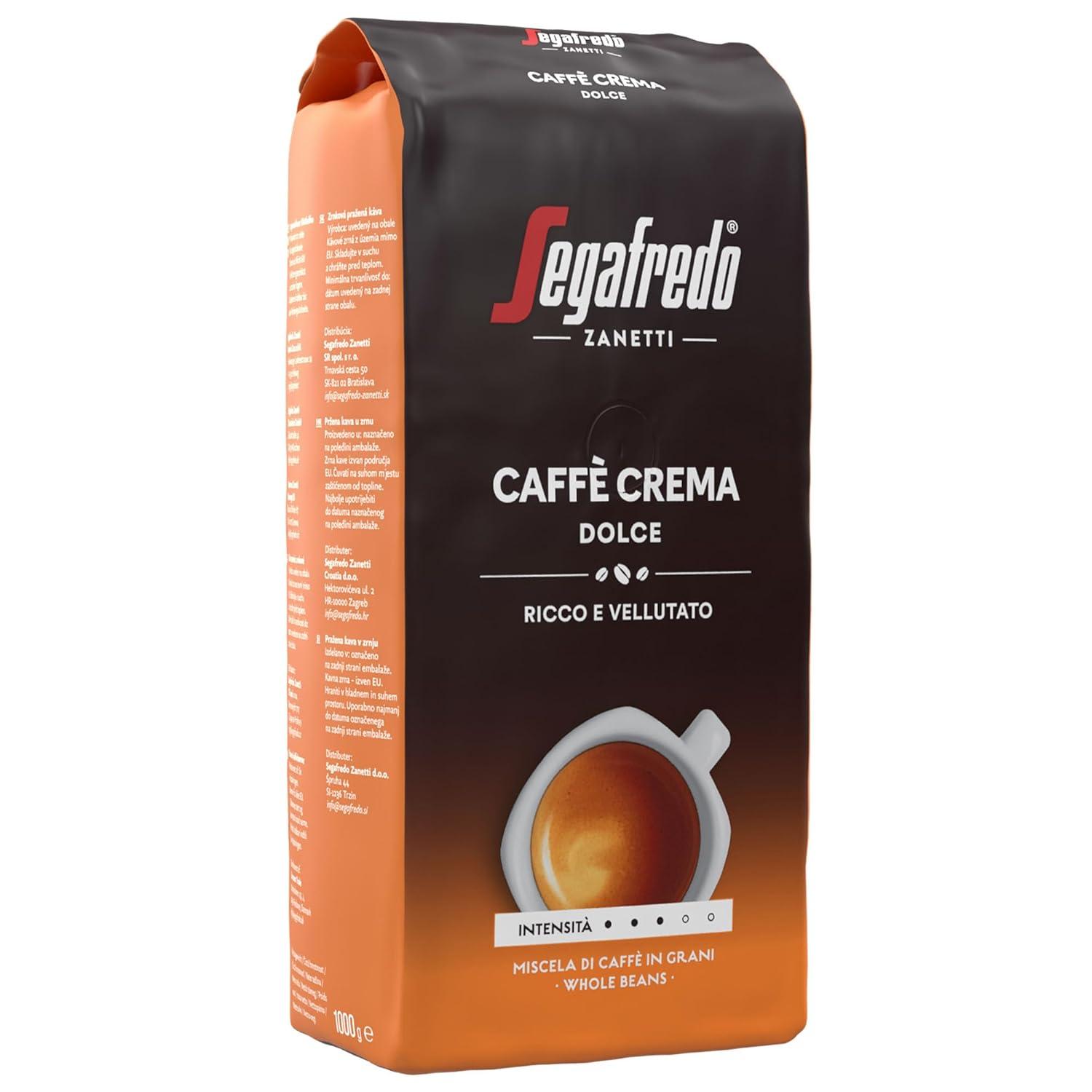 Segafredo Zanetti Caff Crema Dolce - Whole Beans 1kg | Light Medium ...