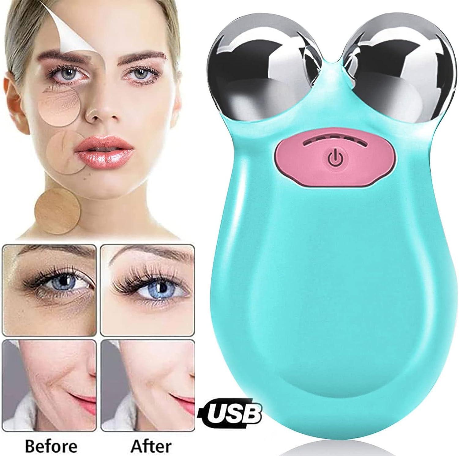 Microcurrent Face Roller - Lift and Tighten Skin | USB Mini Spa for ...
