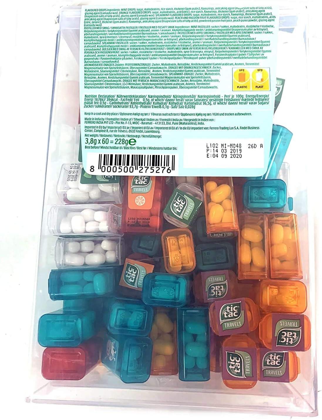 TIC TAC Box - 60 Mini Boxes, 3.9g Each - Artificially Flavoured Mints ...