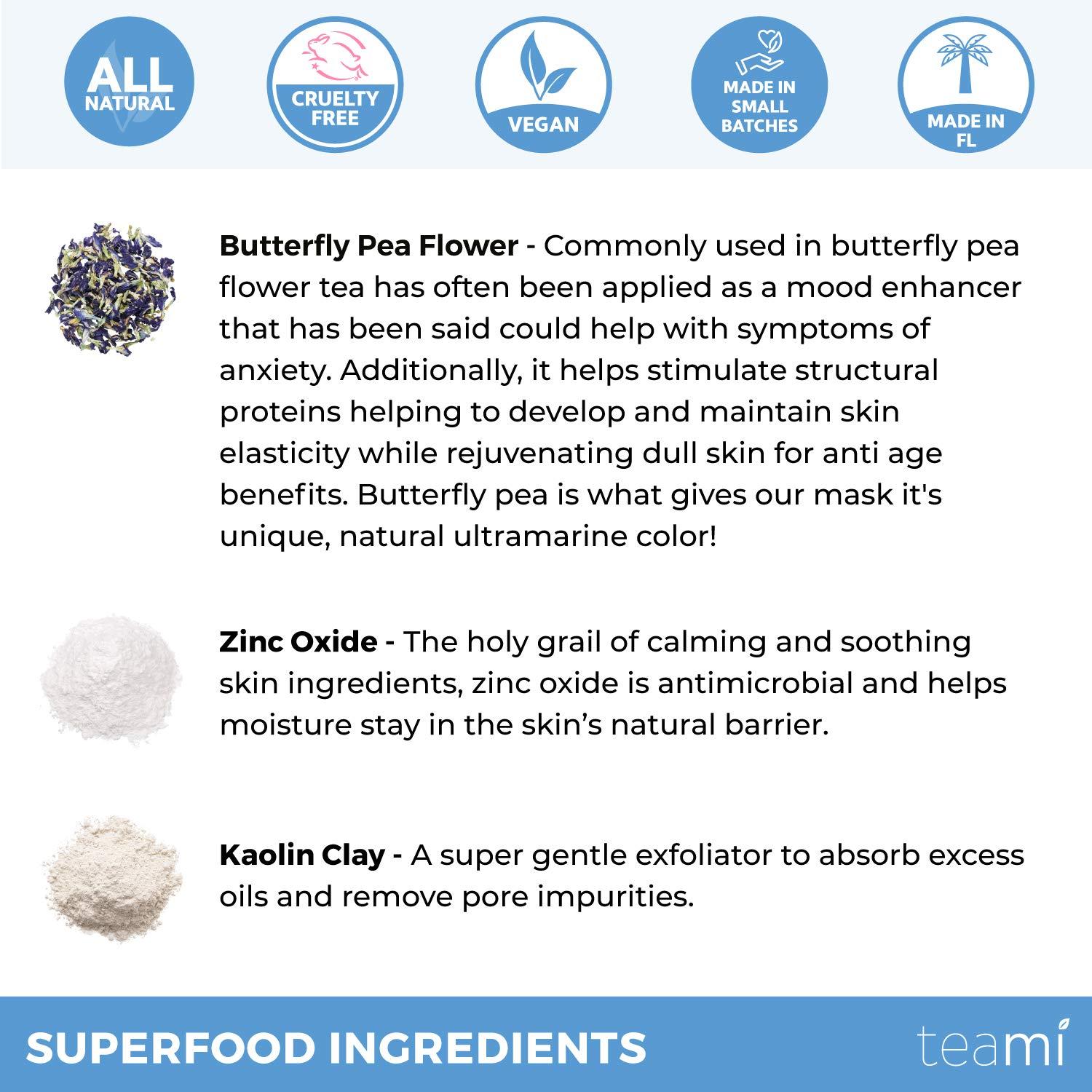 Teami Beauty Facial Mask - Moisturizing Anti Acne & Blackhead Remover ...