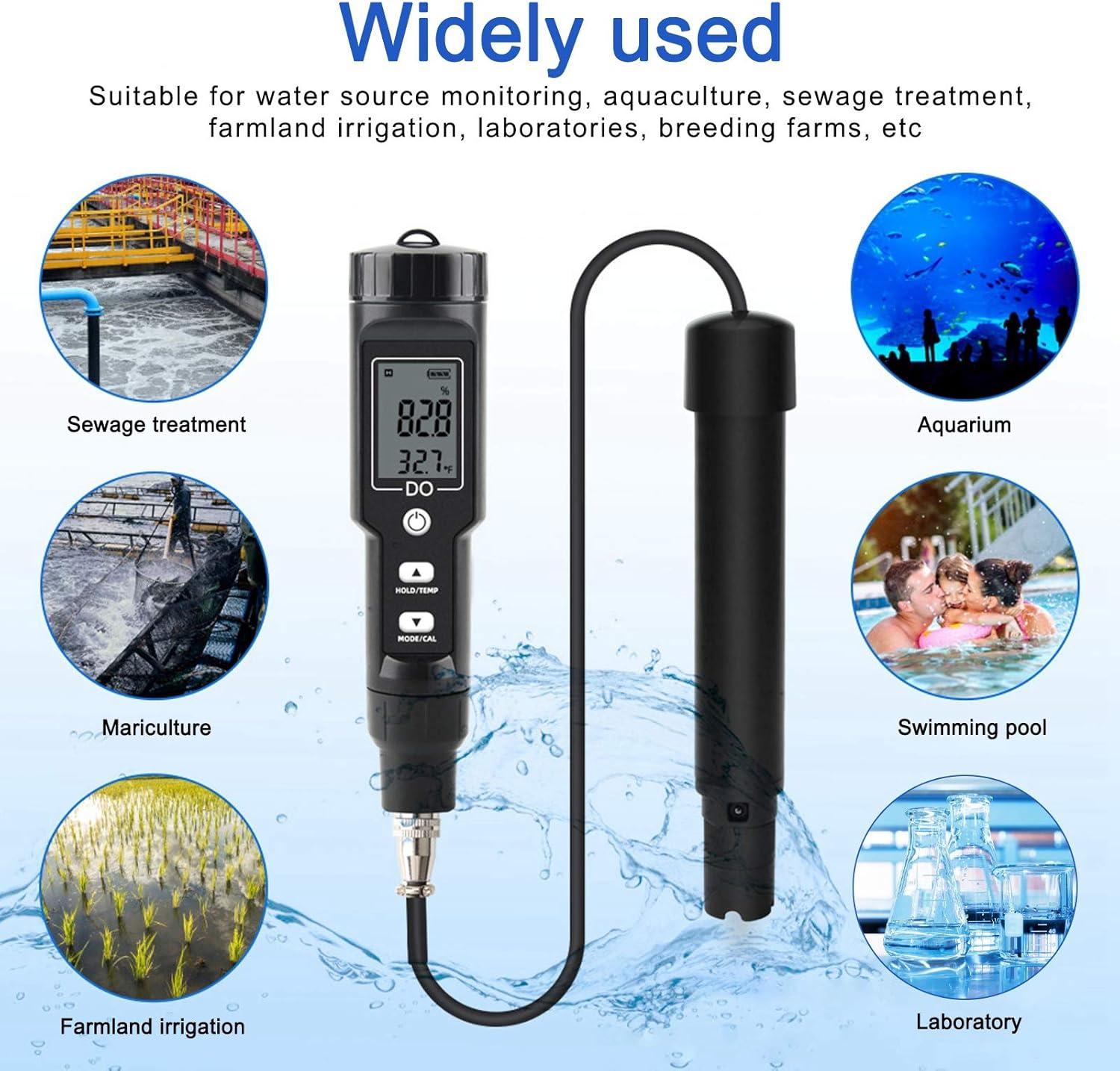 Qcwwy Test Strips & Oxygen Measuring Device - Digital Water Quality ...