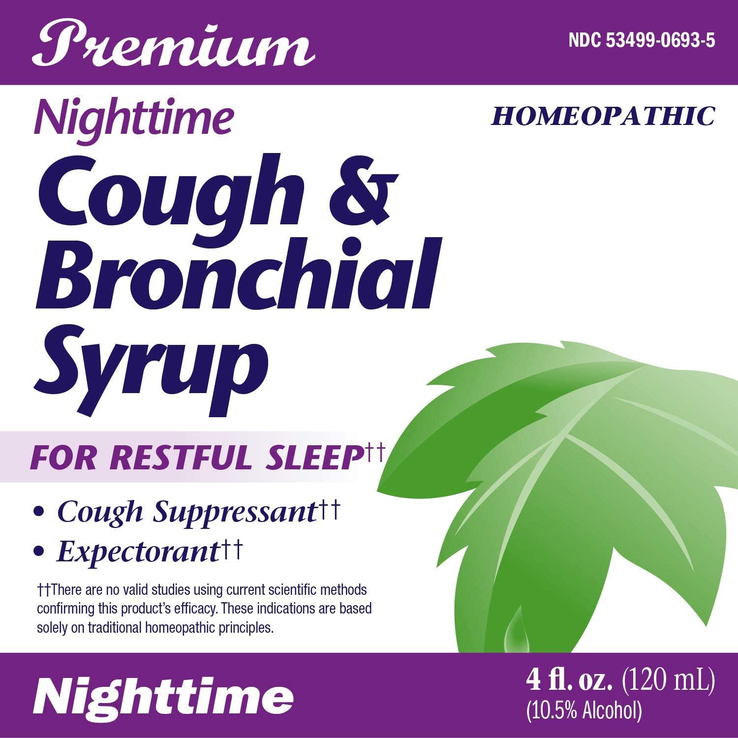 Buy B&T Nighttime Cough & Bronchial Syrup - Non-Narcotic Homeopathic 4 ...