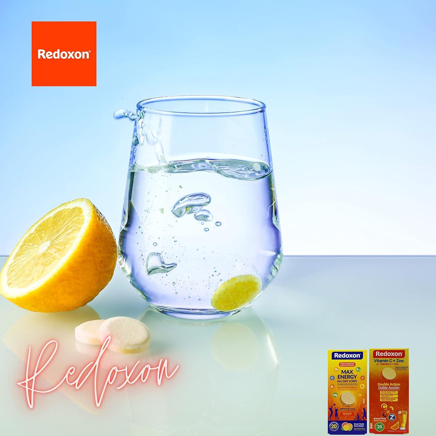 Redoxon Max Energy Multivitamin | Citrus Flavored B12 B2 B6 | Sustained ...