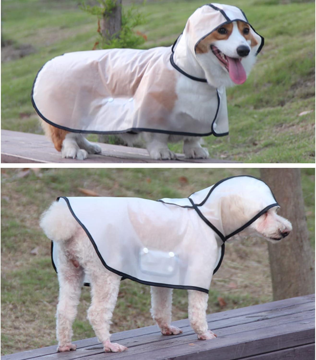 Lazyspace Waterproof Dog Rain Coat - Transparent Pet Rain Jacket for ...