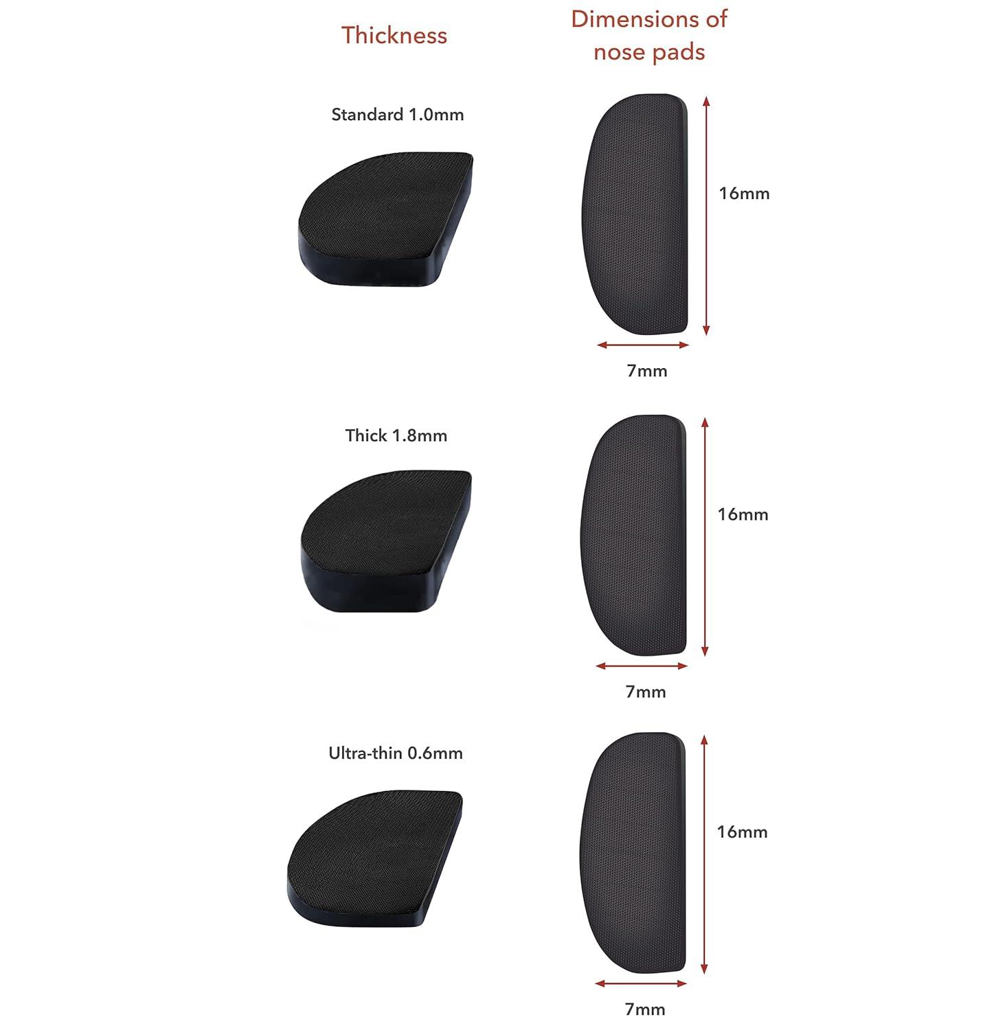 SETEX Gecko Grip Anti-Slip Nose Pads for Glasses - 5 Pairs of Self ...