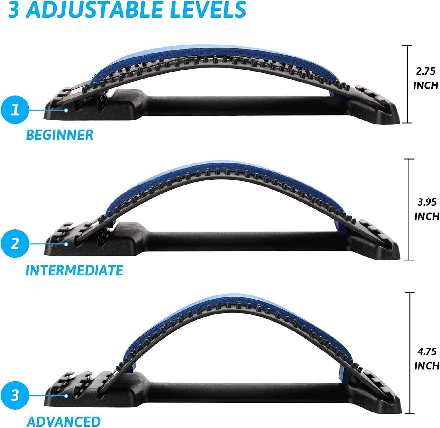 Walkfairy Back Stretcher - Pain Relief Spine Deck with 3 Adjustable ...