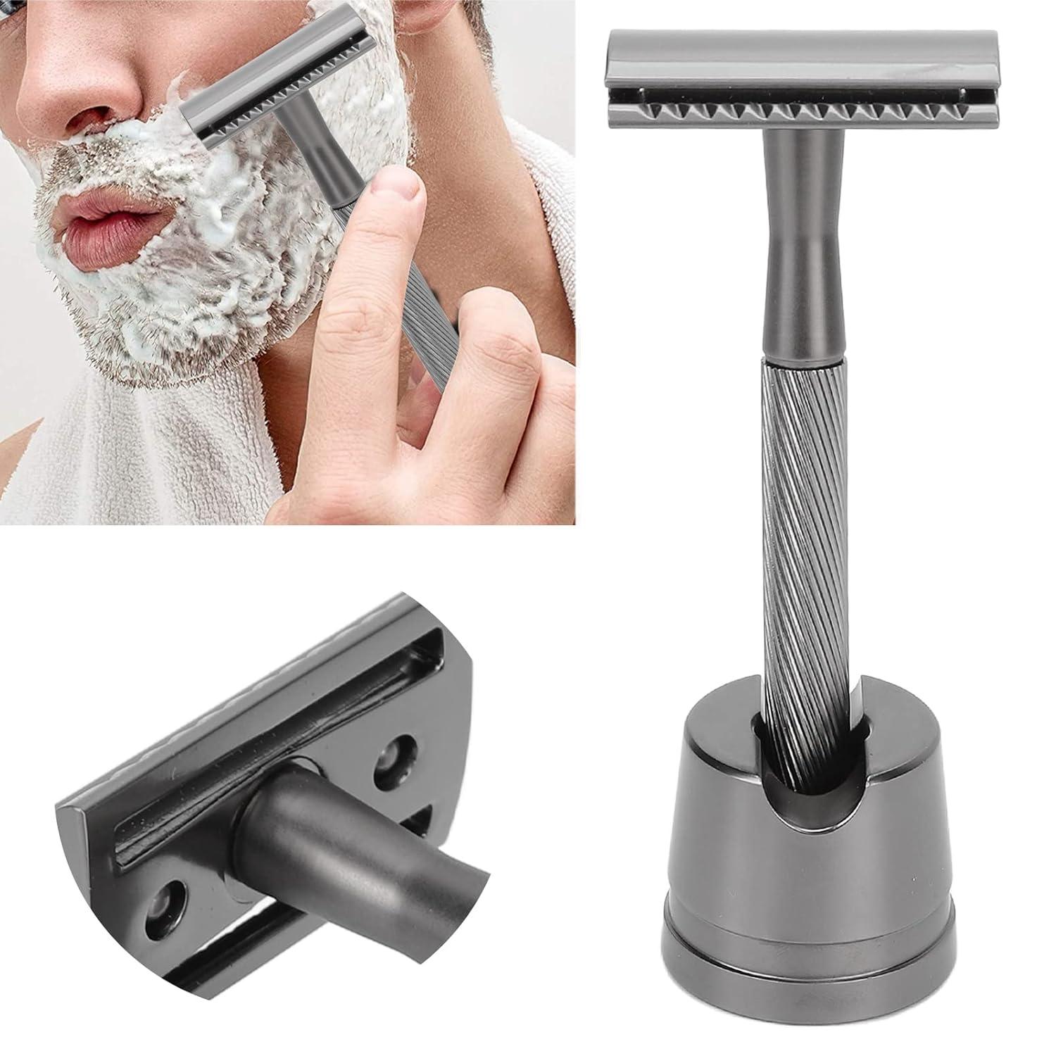 Anggrek Double Edge Razor Stand - Stylish Black Barber Rack Kit for Men ...