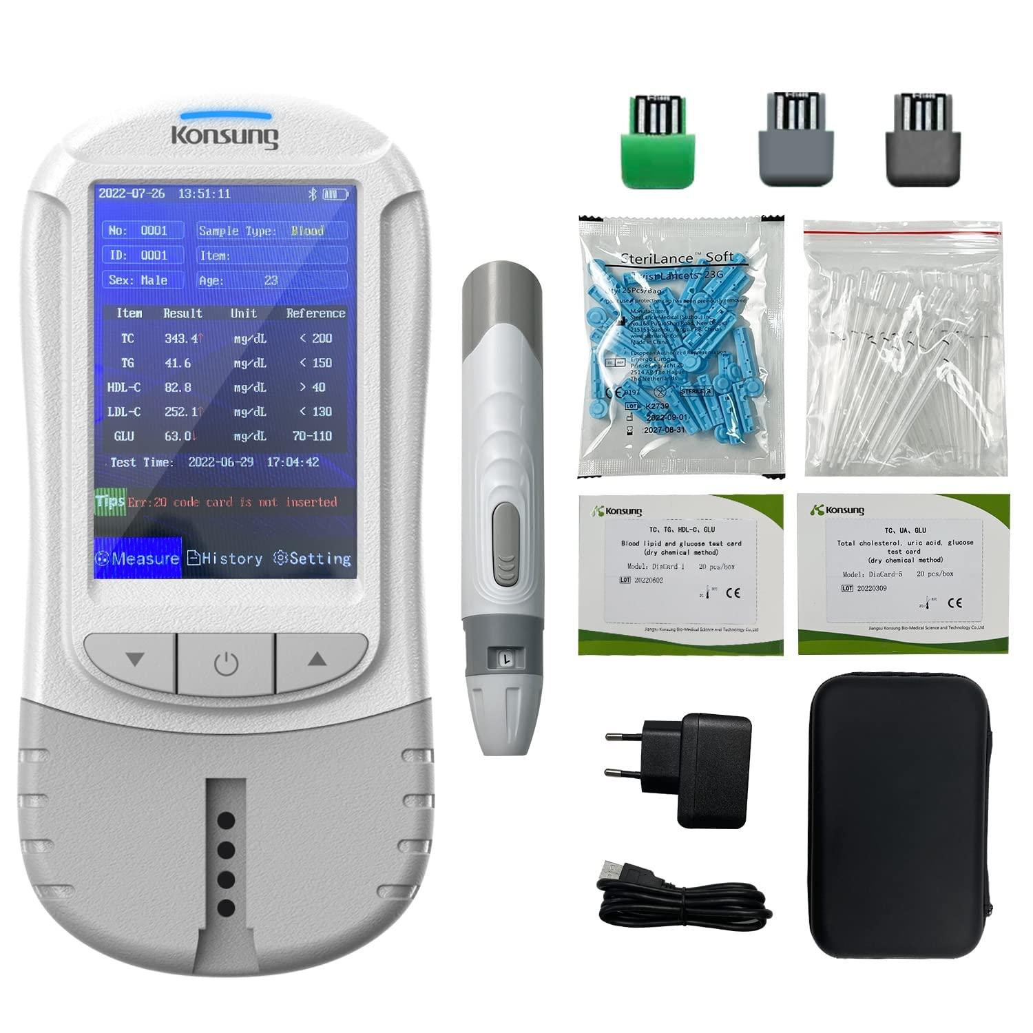 6-in-1 Health Analysis Device | Measure Cholesterol Triglycerides ...