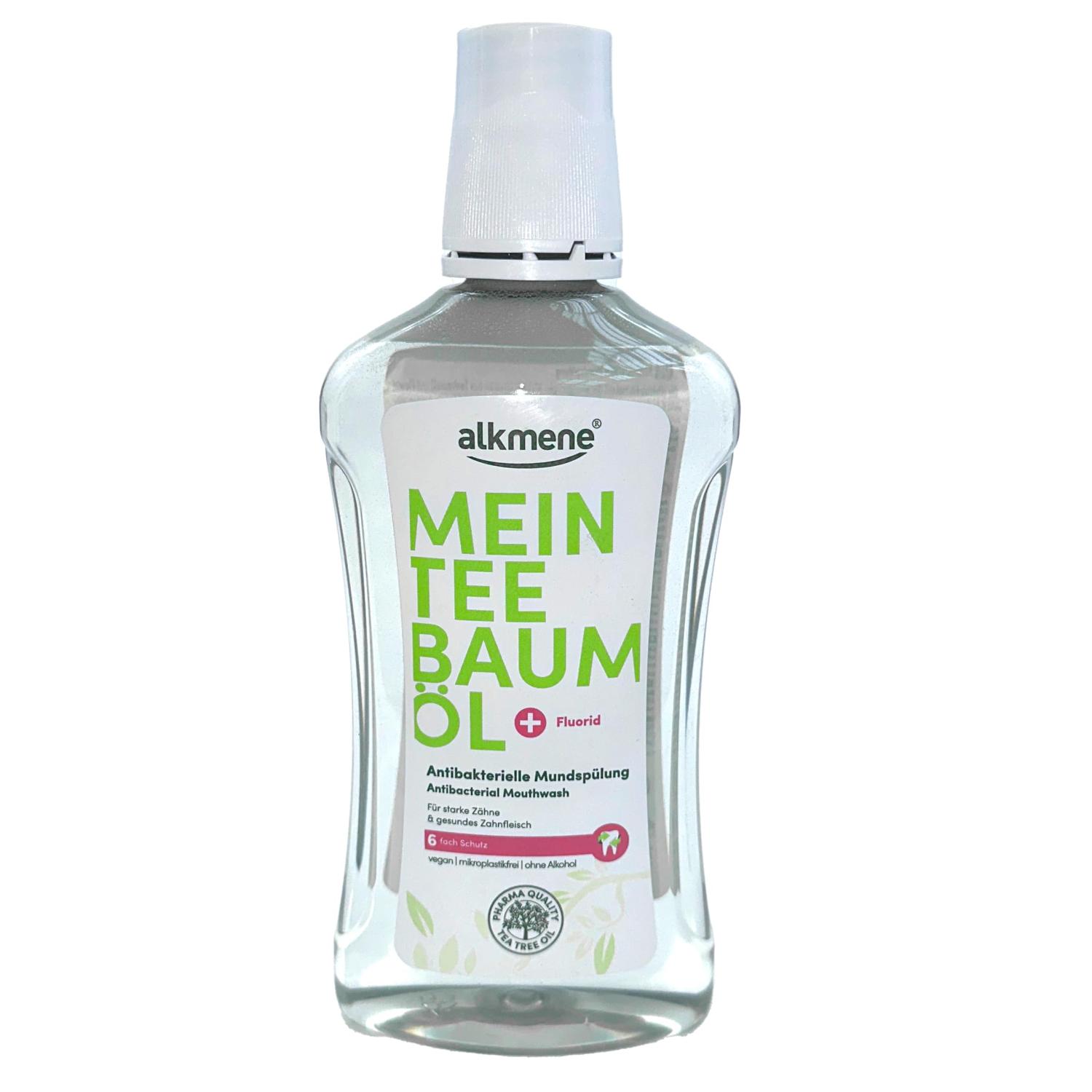 Alkmen Tea Tree Oil Mouthwash 500ml | Vegan Antibacterial Mouthwash for ...