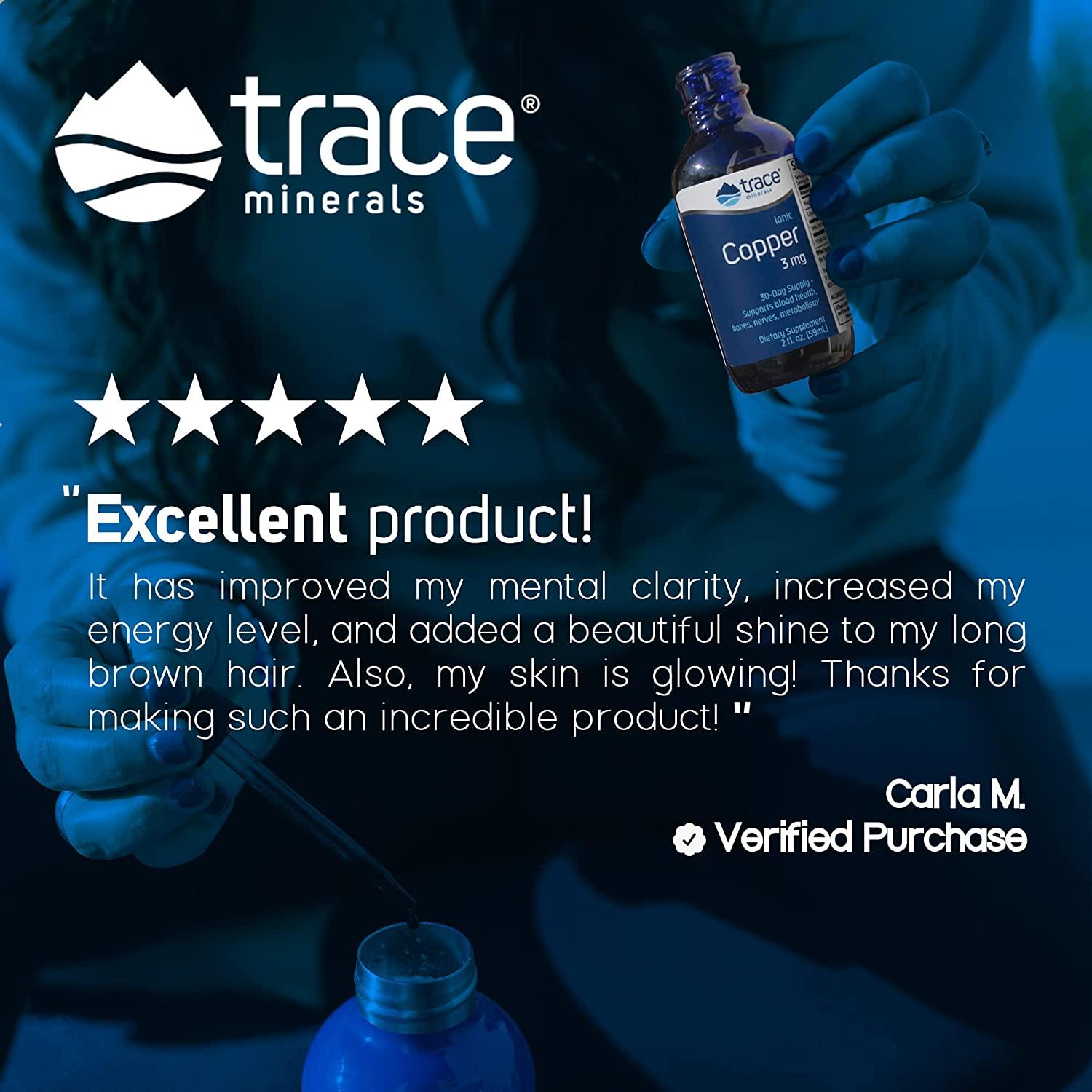 Trace Minerals Ionic Copper Supplement - 2oz Liquid Formula | Buy Now ...