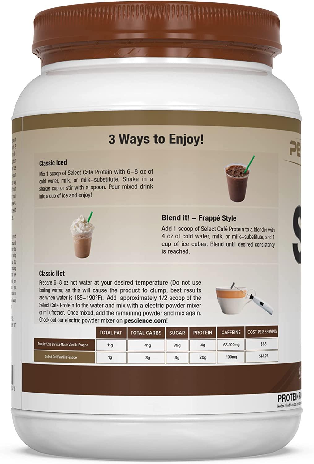 PEScience Select Cafe Protein Vanilla Sweet Cream - 20 Servings, Coffee ...
