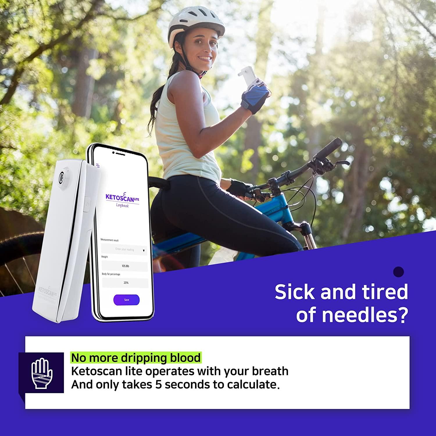 KETOSCAN Lite: Breath Ketone Meter for Ketosis & Fitness Tracking
