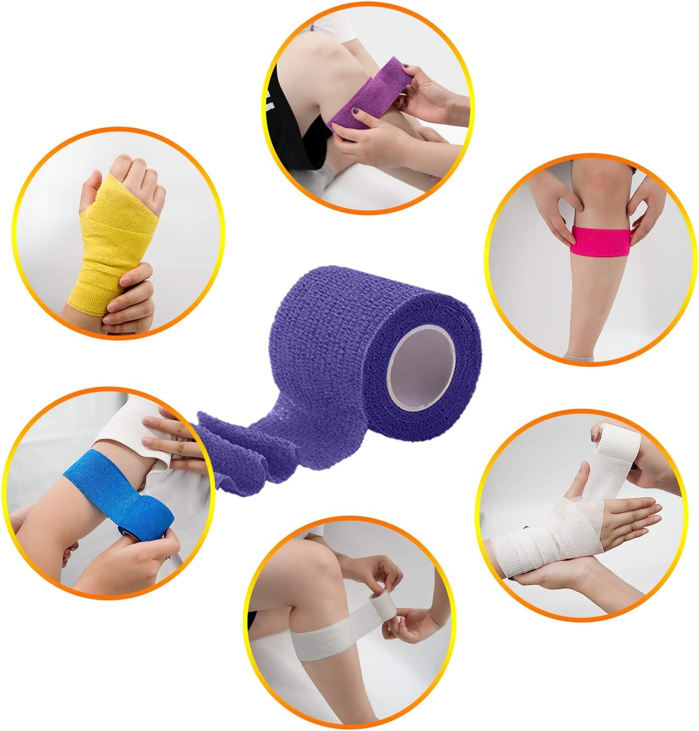 BQTQ 30 Rolls Cohesive Bandage 2 Inch - Self Adherent Sport Wrap Tape ...