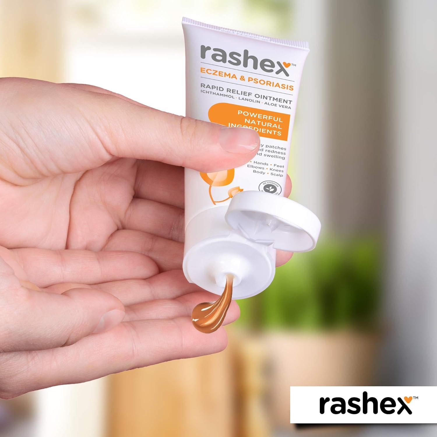 Rashex Eczema & Psoriasis Treatment Ointment | Black Ichthammol 20% ...