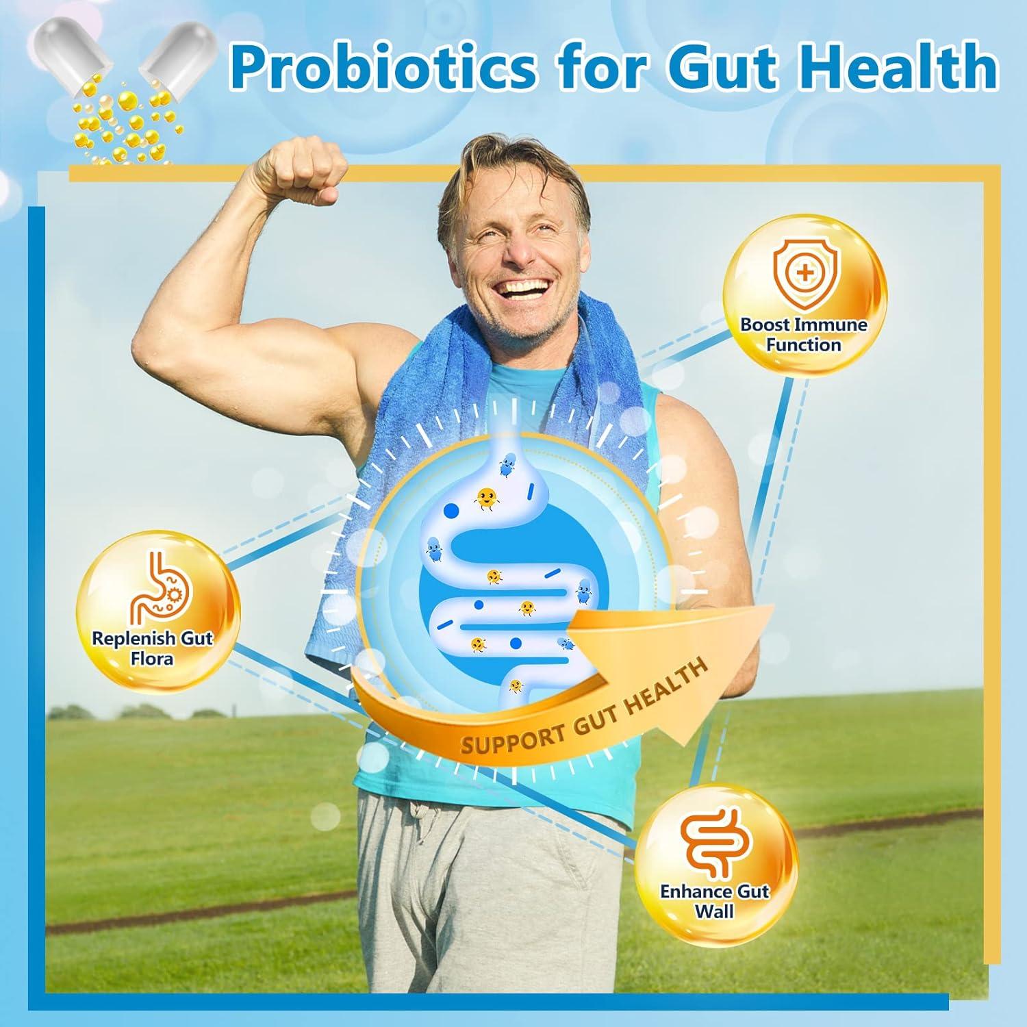 NATURE TARGET Probiotics for Men Digestive Health with Enzymes ...