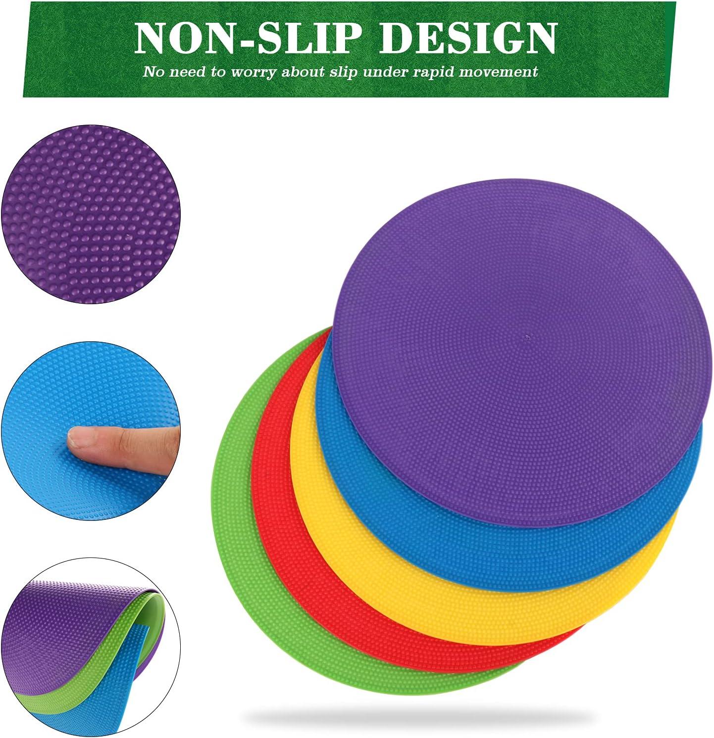 TuXHui 9 Numbered Spot Markers - Set of 10 Poly Floor Dots for Sports ...