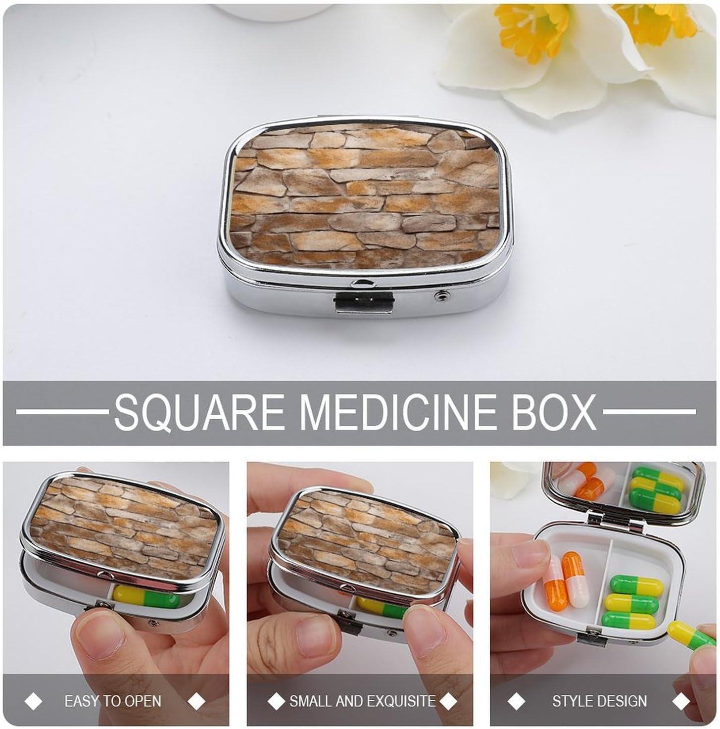 Stylish Pill Box Wall Texture | 2 Compartment Medicine Organizer ...