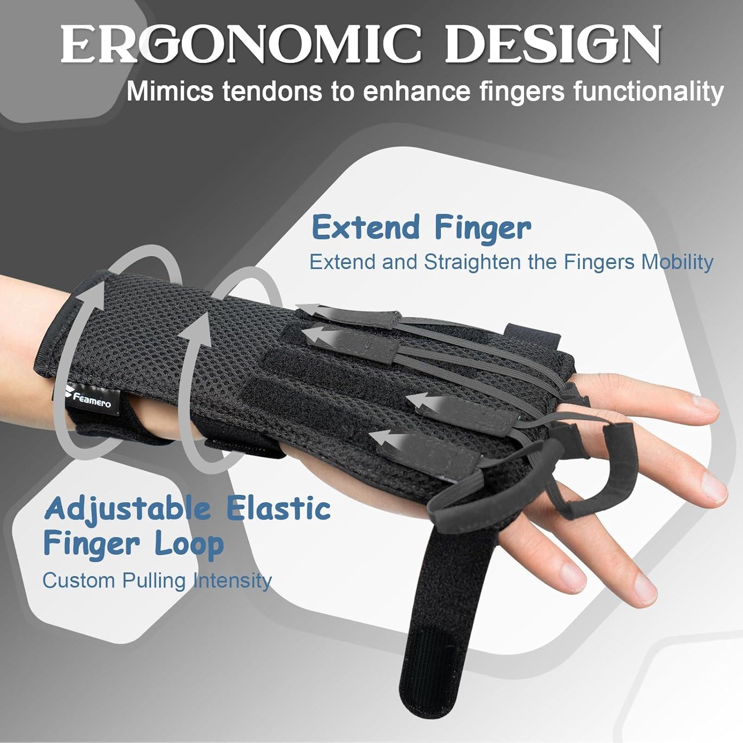 Adjustable Radial Nerve Palsy Splint - Finger Extension Brace for Drop ...