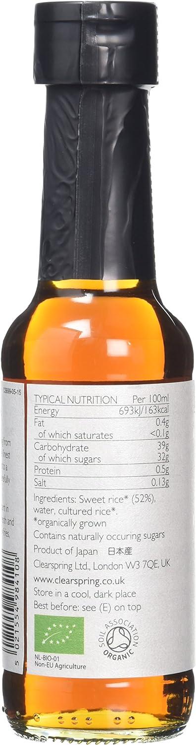 Clearspring Organic Japanese Mikawa Mirin 150ml - Authentic Sweet Rice ...