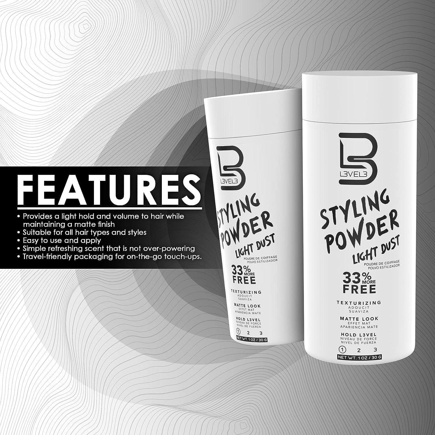 L3 Level 3 Light Hold Styling Powder - Natural Matte Texturizing ...