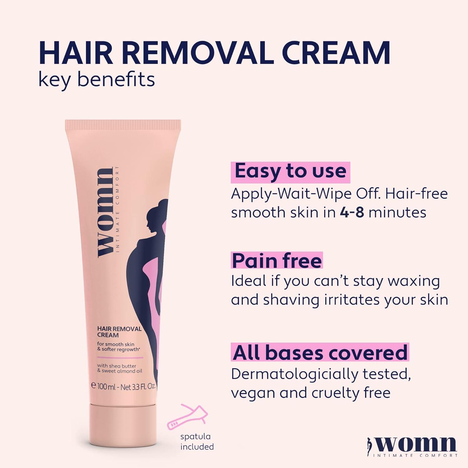 Womn Intimate Comfort Hair Removal Cream - Bikini & Armpit Depilatory ...